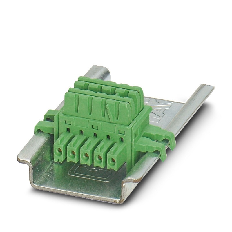 PHOENIX CONTACT DIN rail bus connector ME 6,2 TBUS-2 1,5/5-ST-3,81 GN ...
