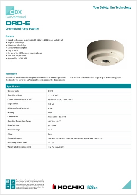 Hochiki Flame Detector DRD-E